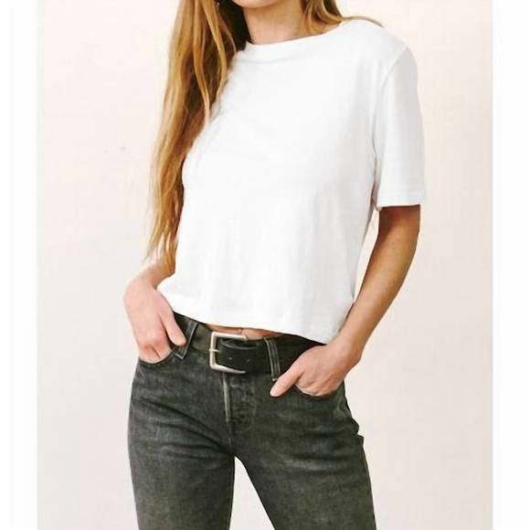 LAmade | Tops | New Lamade Crop Band Tee In White | Poshmark